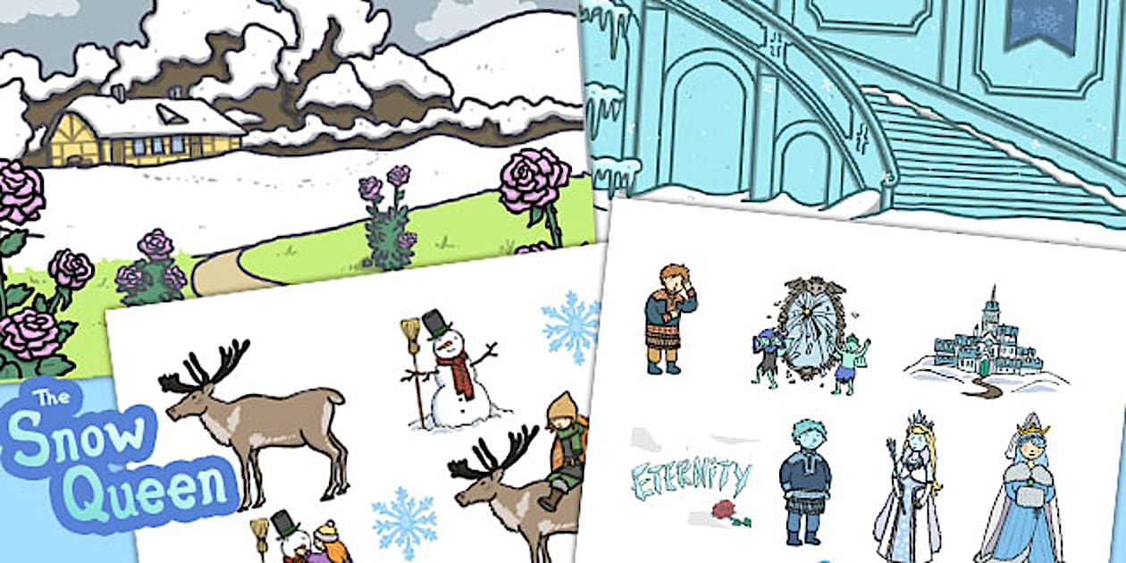 The Snow Queen Story Cut Outs (teacher made) - Twinkl
