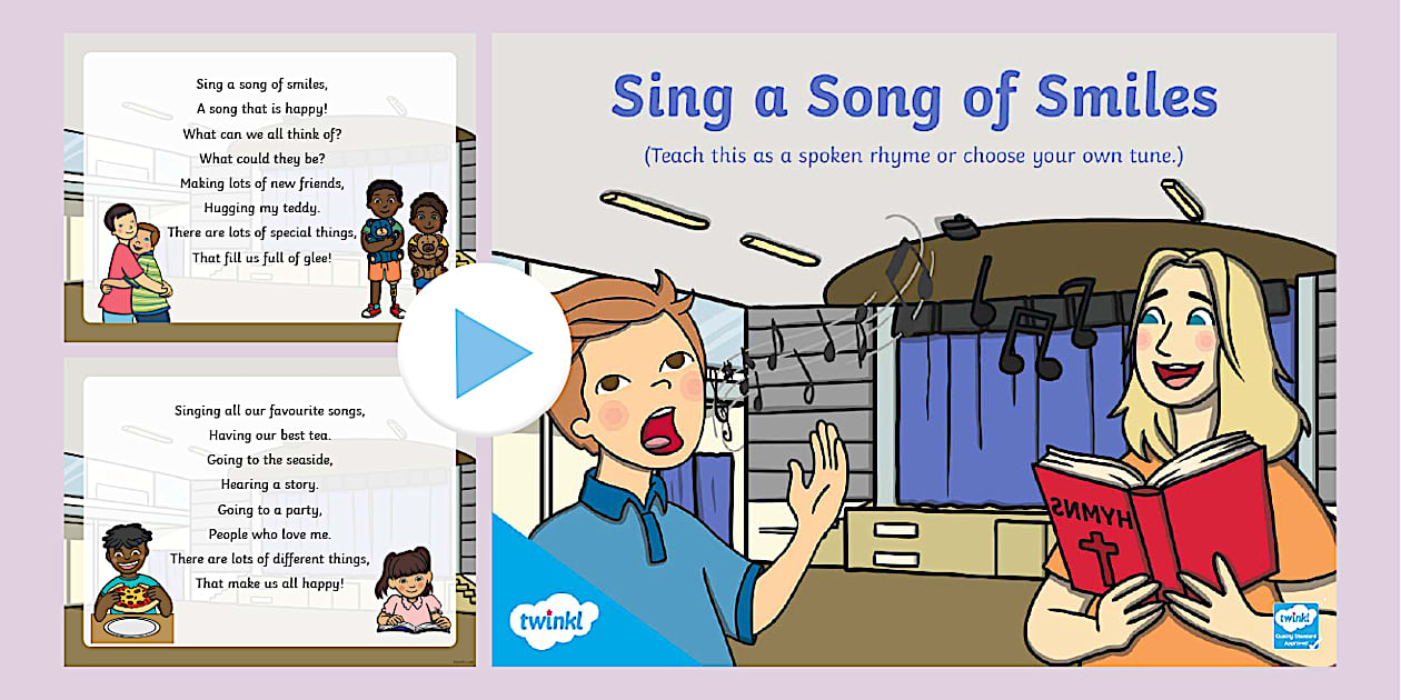 Sing a Song of Smiles Song PowerPoint (teacher made)