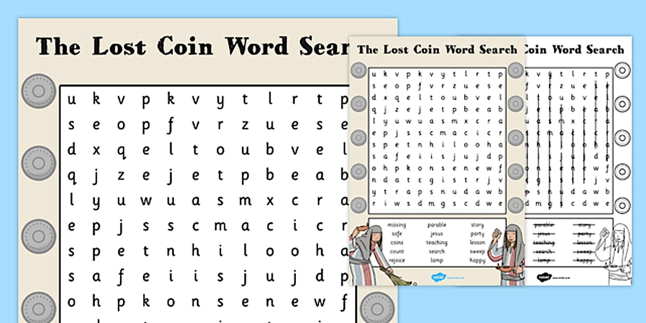 The Lost Coin Wordsearch (teacher made) - Twinkl