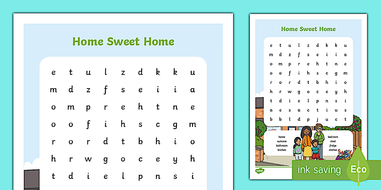 Home Sweet Home Word Search