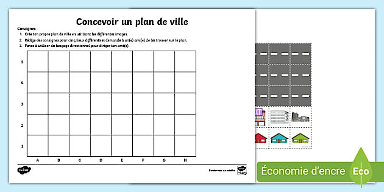 Activité : concevoir un plan de ville et utiliser les directions