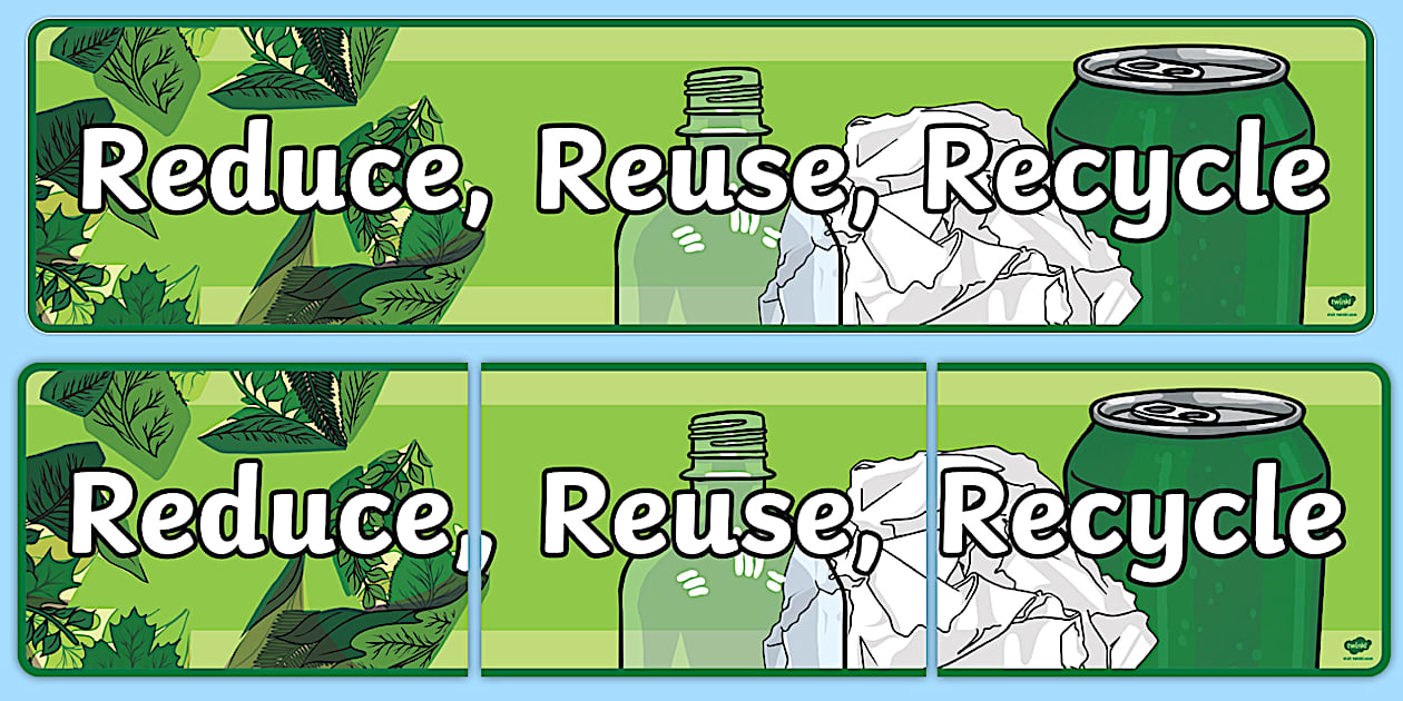 Precursive Eco And Recycling Reduce Reuse Recycle Display Banner