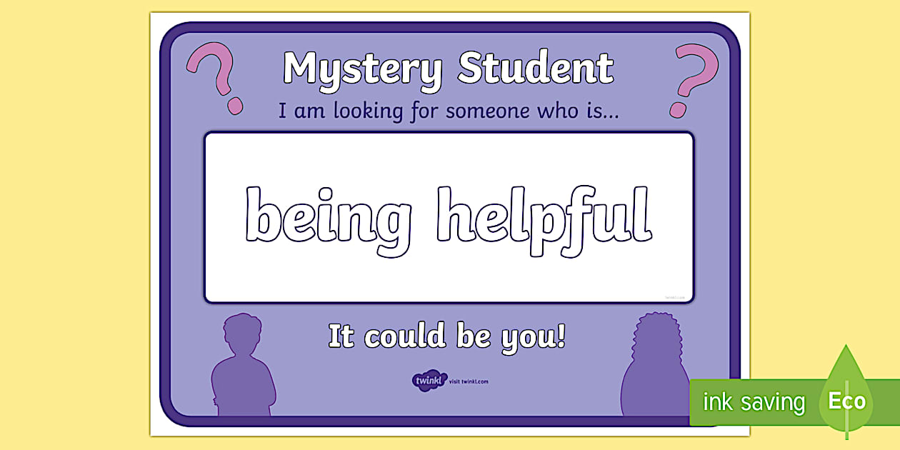 Mystery Student A4 Display Poster (teacher made) - Twinkl