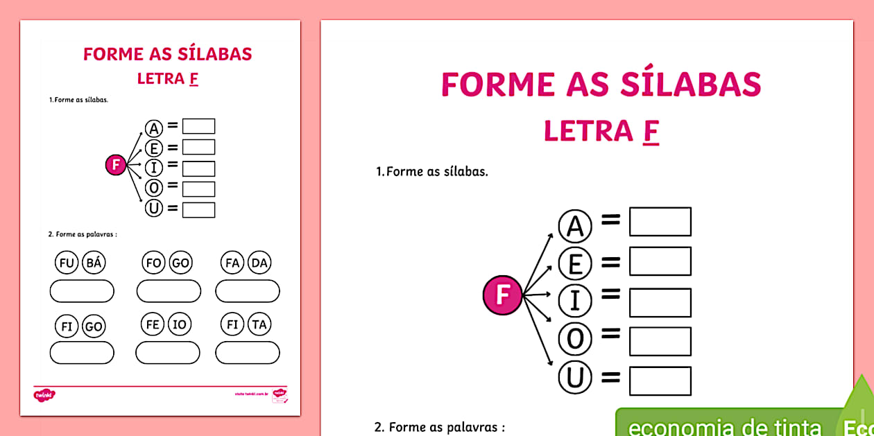 Forme as Sílabas - 'F'