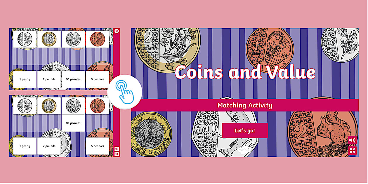 👉 Coins and Value Interactive Matching Game - Twinkl