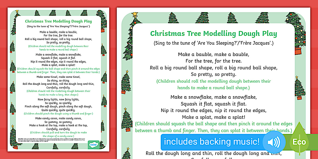 Christmas Tree Modelling Dough Play Song (teacher made)