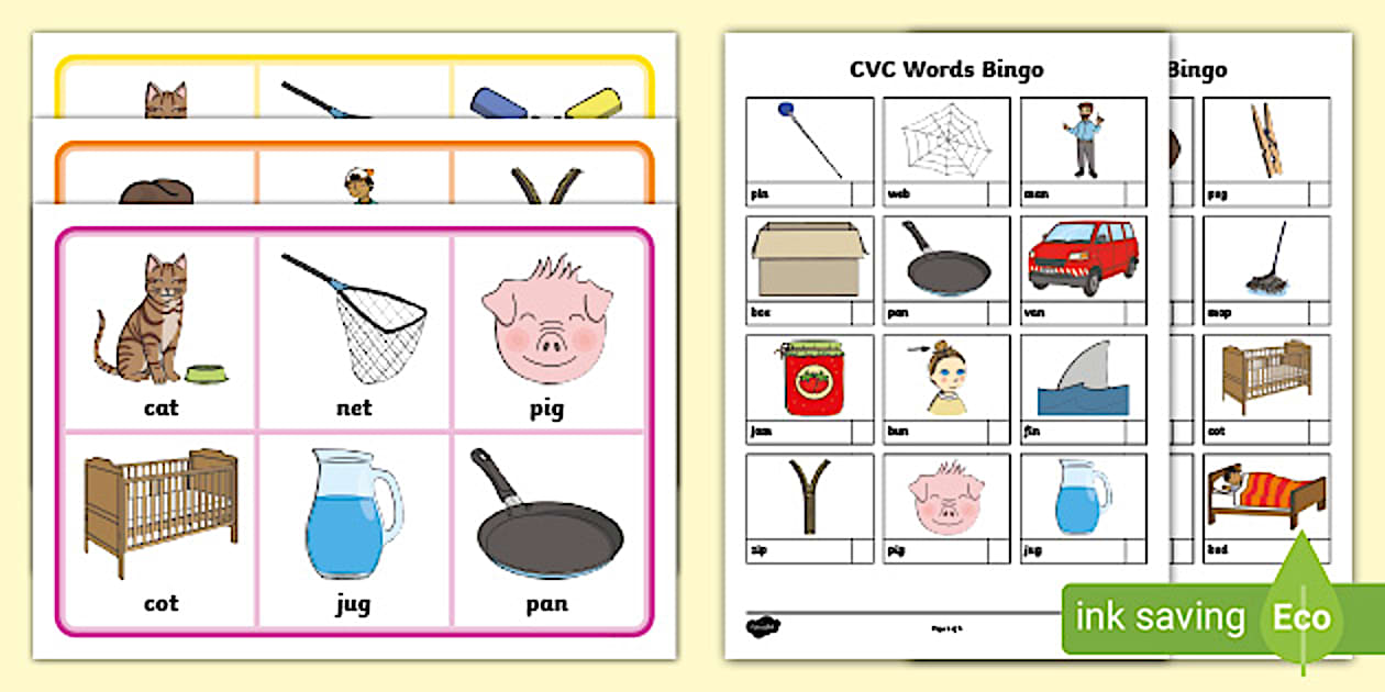 CVC Word Bingo (teacher made) - Twinkl