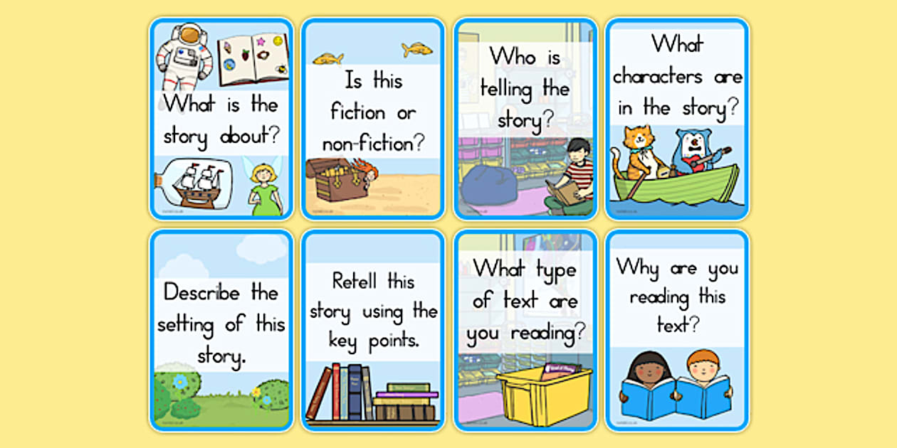 Editable Reading Comprehension Cards (teacher made) - Twinkl