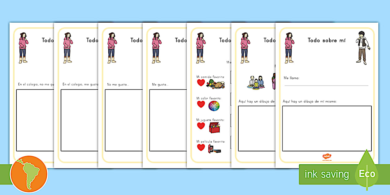 Cuadernillo: Todo sobre mí (teacher made) - Twinkl