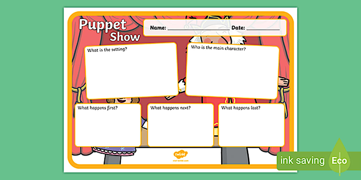Puppet Show Writing Frame (teacher made) - Twinkl