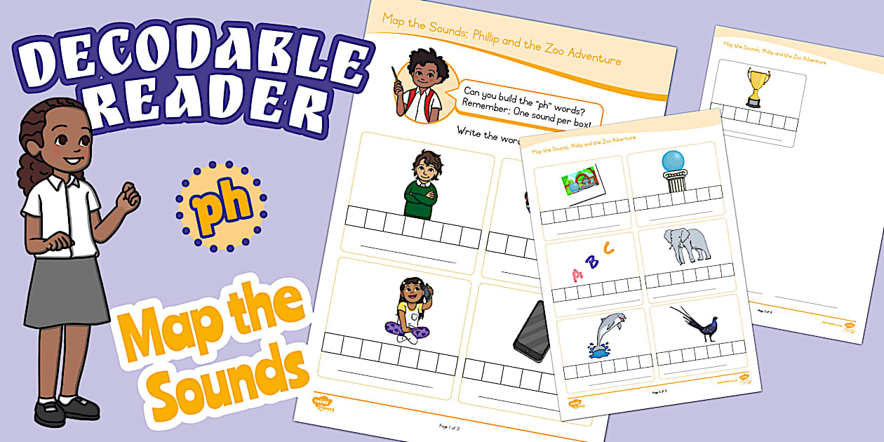 FP Phonics - ph Decodable Readers - Map the Sounds