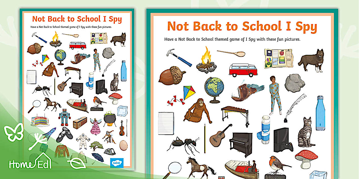 Not Back to School I-Spy (teacher made) - Twinkl
