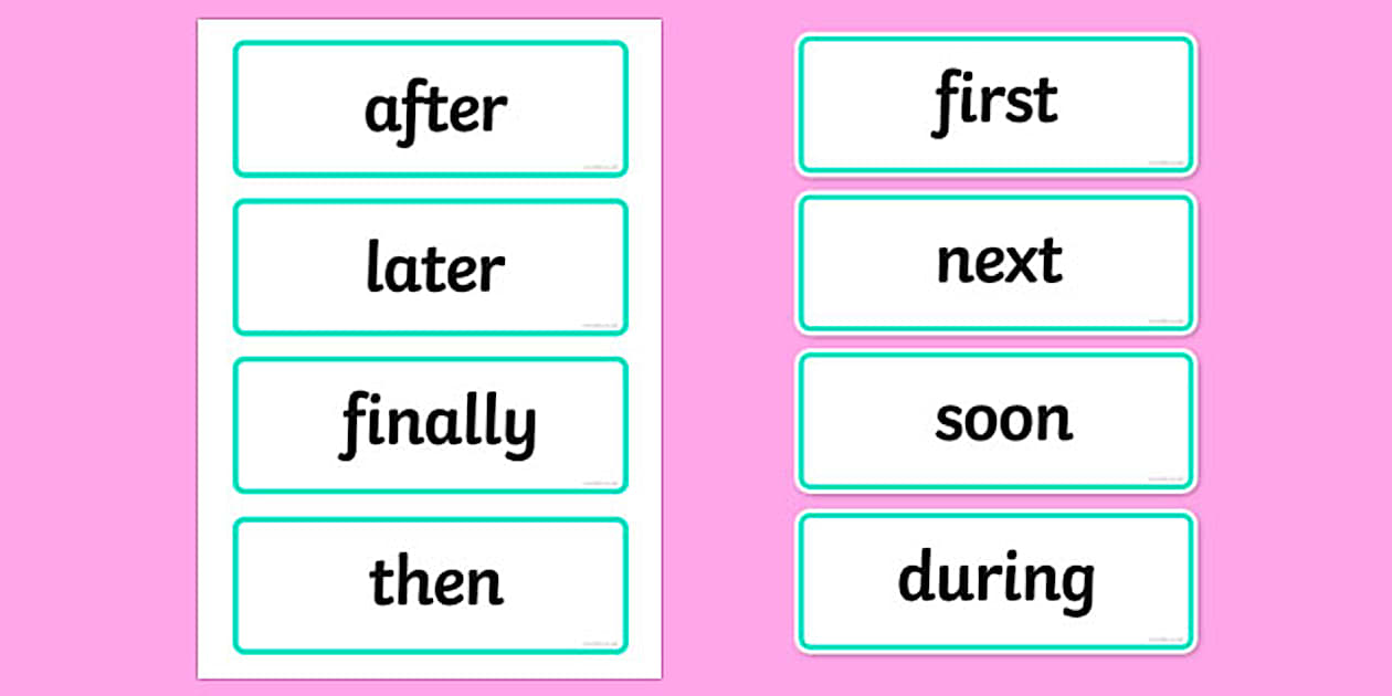 Sequence words PDF pack for young learners丨Twinkl - Twinkl
