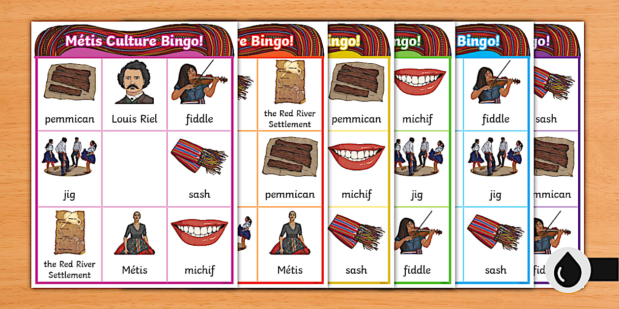 Métis Culture Bingo