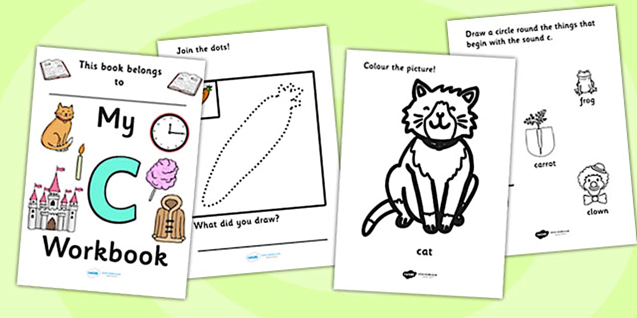 My Workbook c lowercase (Teacher-Made) - Twinkl
