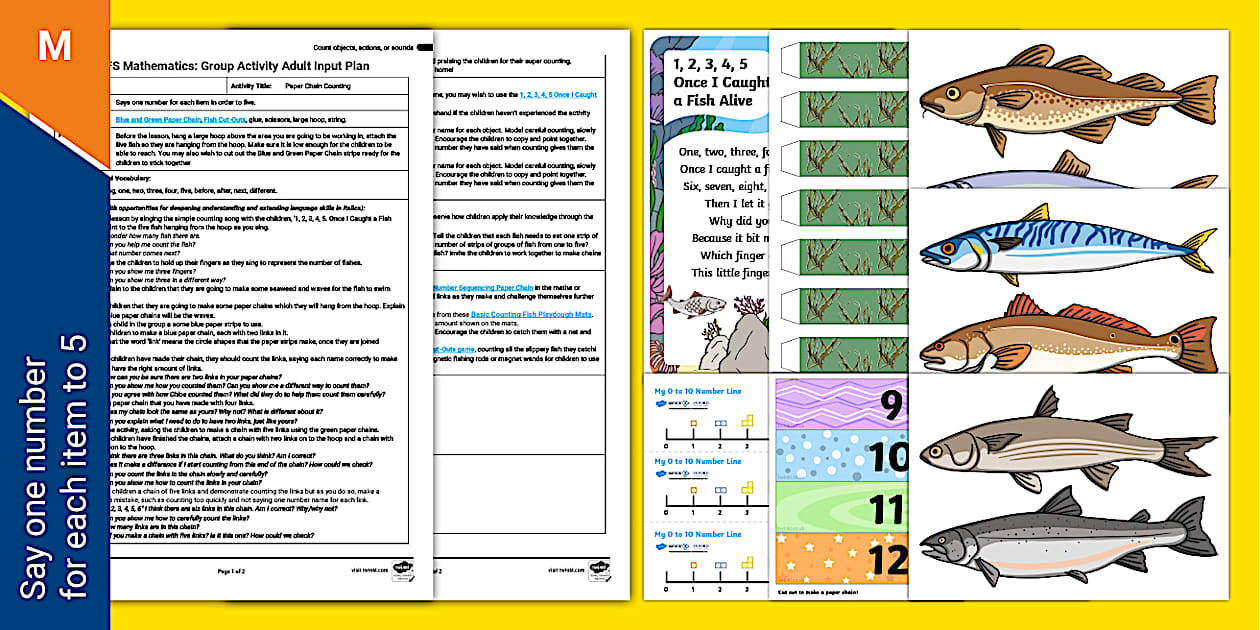 EYFS Maths Paper Chain Counting Group Plan and Resource Pack