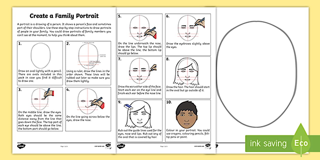 Create a Family Portrait Activity (teacher made) - Twinkl