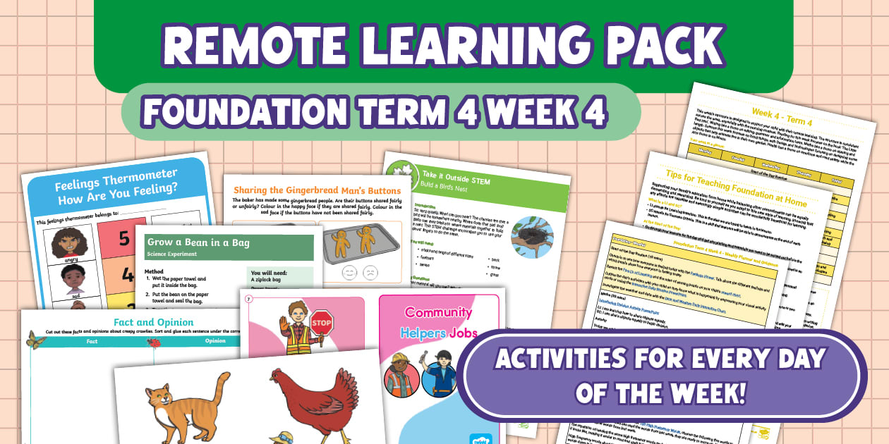Foundation Term 4 Week 4 Remote Home Learning Pack
