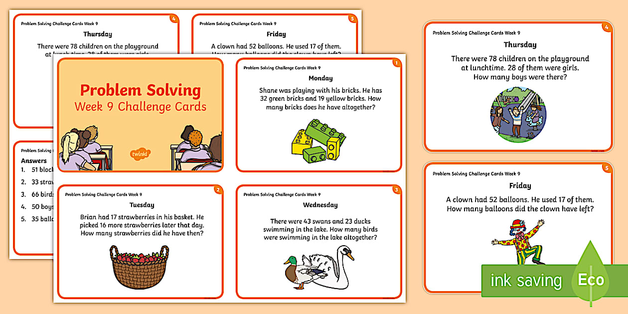Week 9 - Version 2 - Problem Solving - One a day Challenge Cards