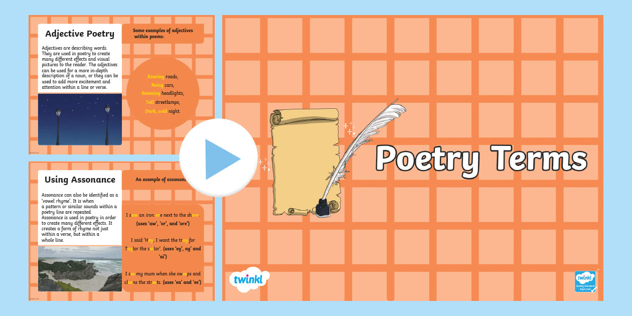 Poetry Terms PowerPoint (teacher made) - Twinkl