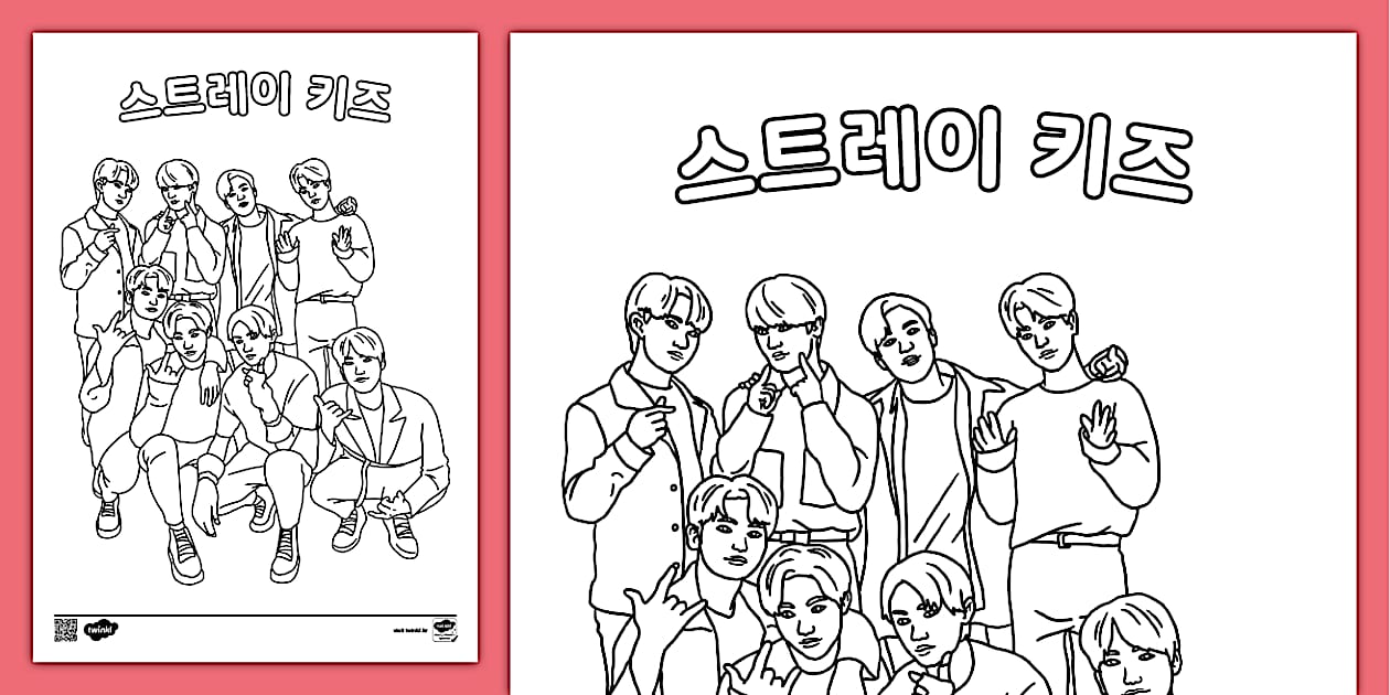 스트레이키즈 색칠 공부 Stray Kids Coloring Worksheets