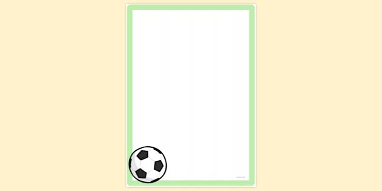 Simple Blank Football Page Border | Page Borders | Twinkl