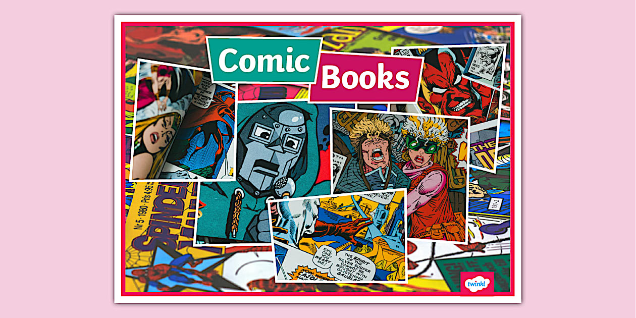 Comic Books Photo Display Poster (teacher made) - Twinkl
