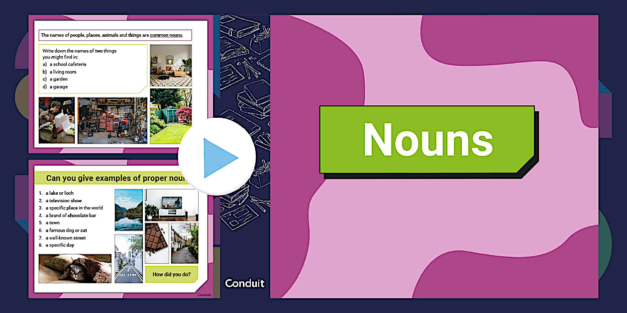 Learning about nouns PowerPoint - CfE English resource