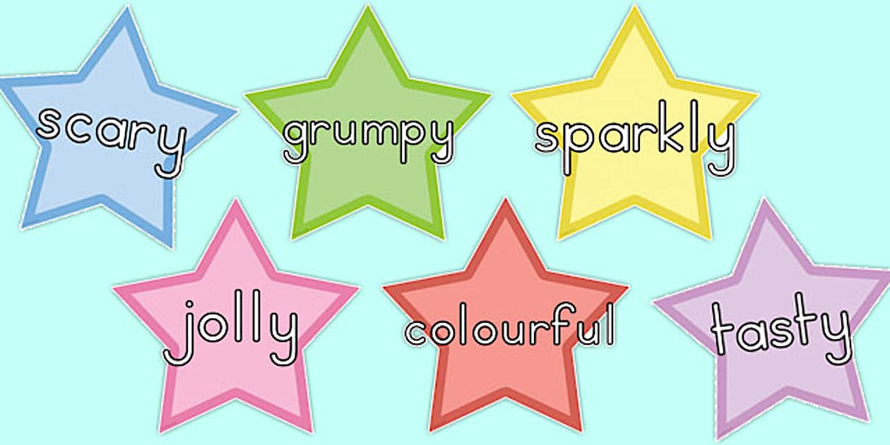 WOW Words on Stars Multicoloured (teacher made) - Twinkl