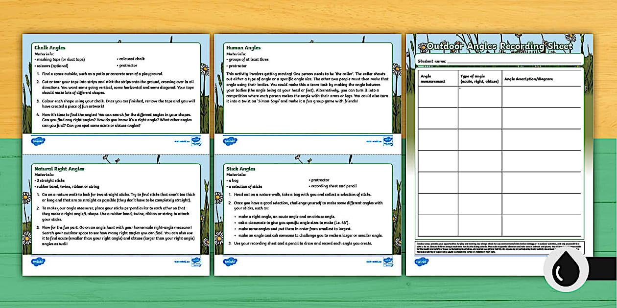 Outdoor Angles Activity for Spring in Canada | Twinkl