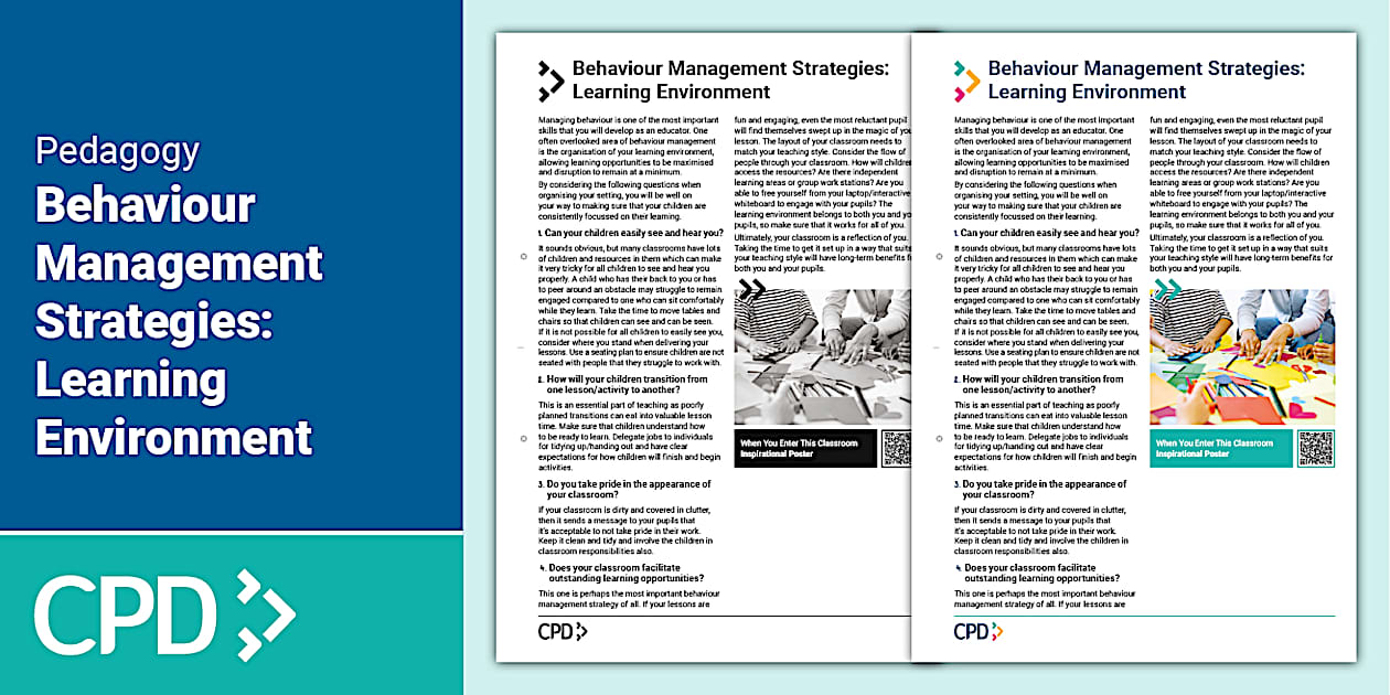 Behaviour Management Strategies: Learning Environment CPD