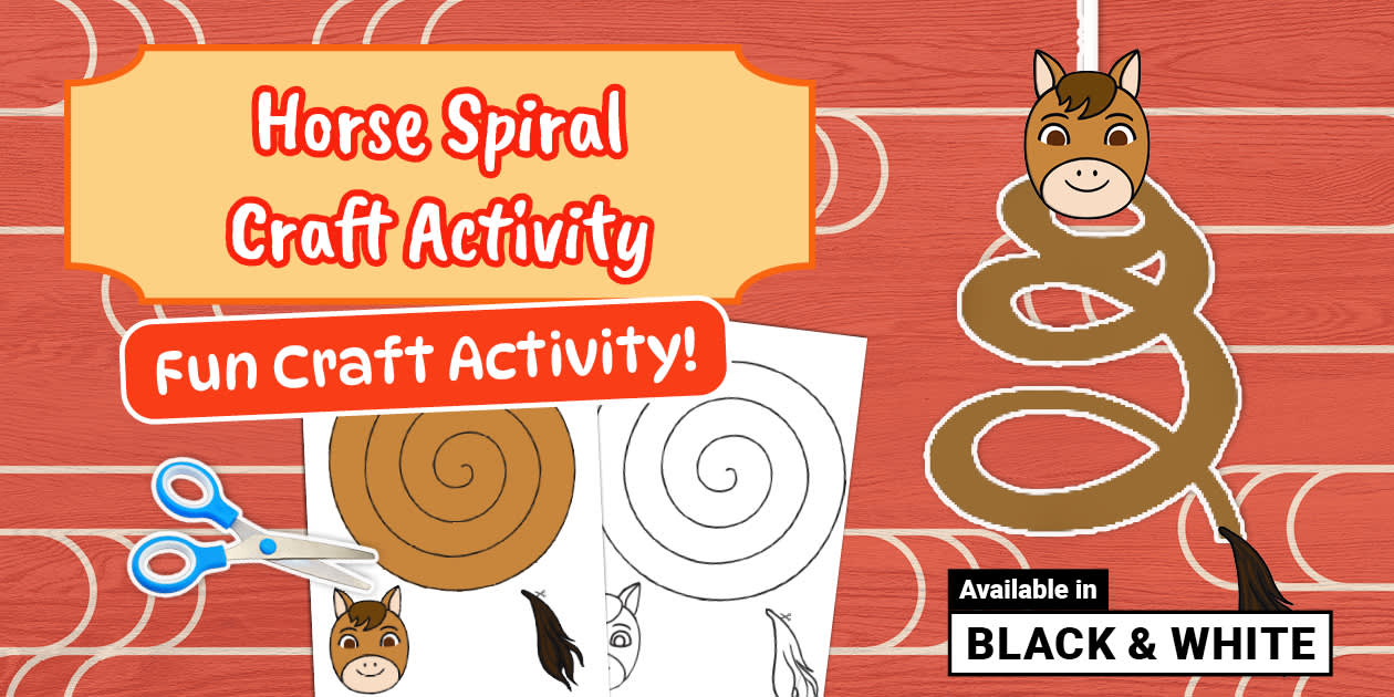 Horse Spiral Craft Activity