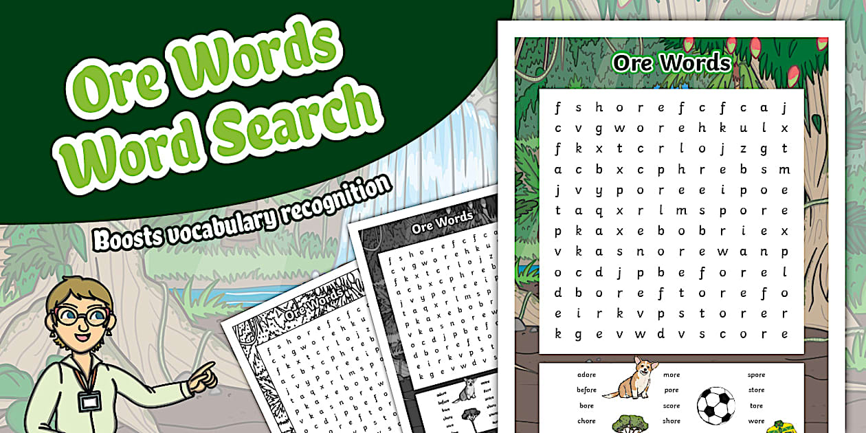 Ore Words Word Search