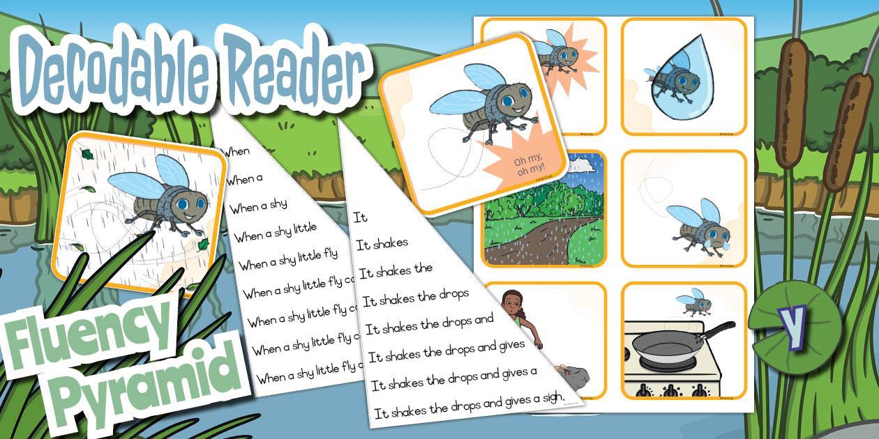 FPhase Phonics - y (igh) Fluency Pyramid - Fly in the Sky