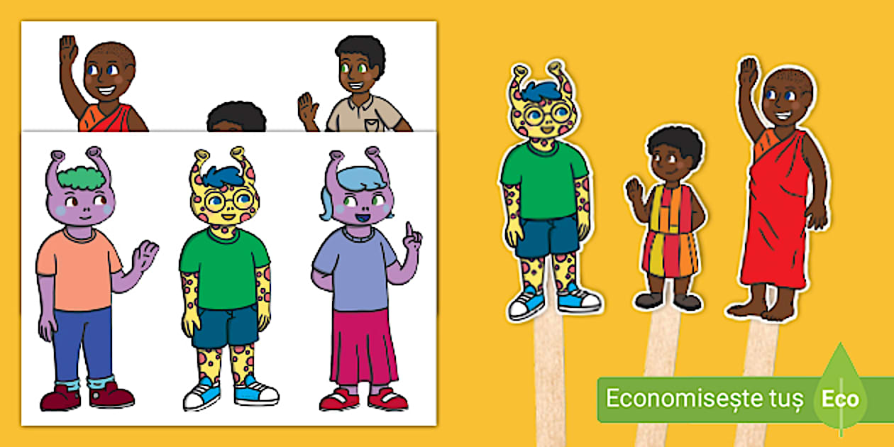 Tuxi în Kenya – Marionete (Hecho por educadores) - Twinkl