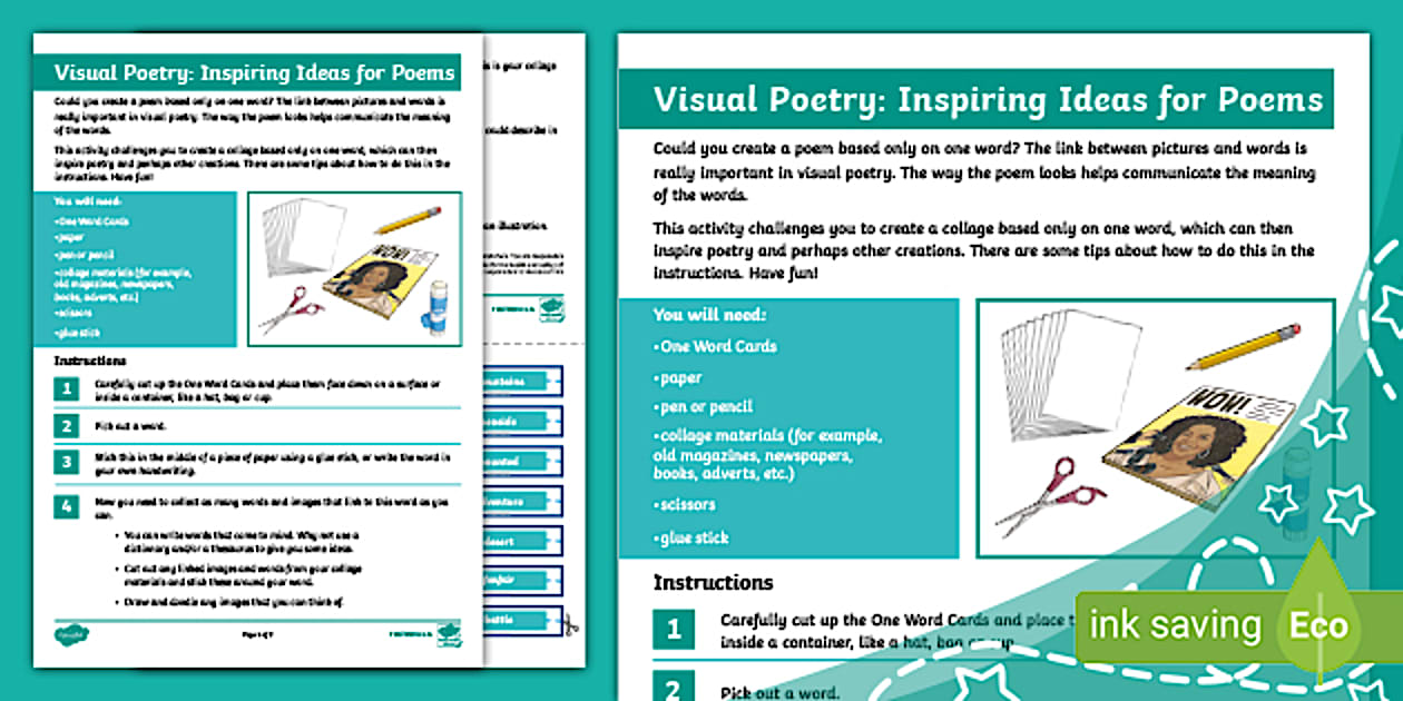 Visual Poetry: Inspiring Ideas for Poems - Twinkl
