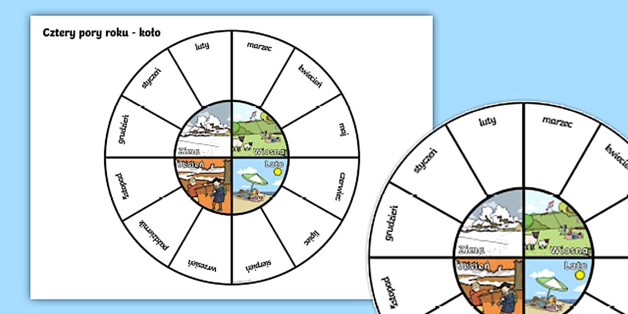 Koło Cztery pory roku (Hecho por educadores) - Twinkl