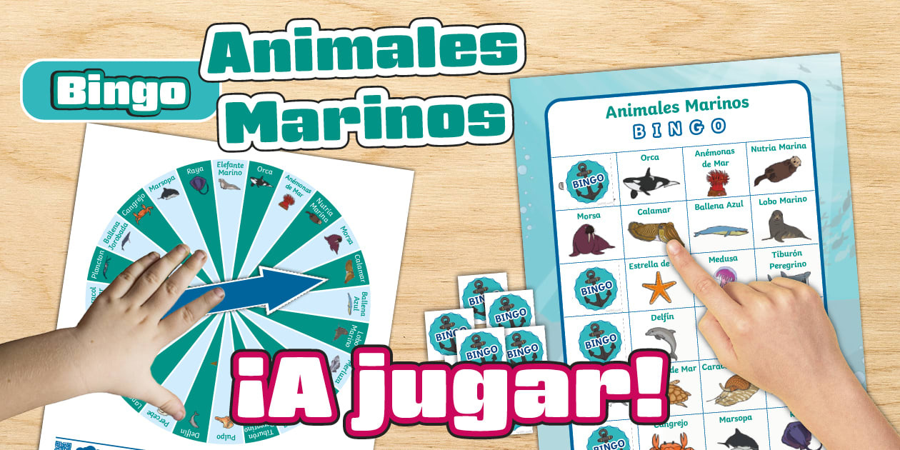 Bingo Animales Marinos| Juego Educativo| Ciencias Naturales