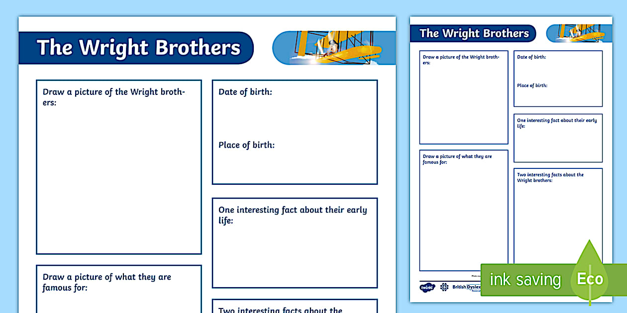 The Wright Brothers | Fact File | KS1 BDA Resources - Twinkl