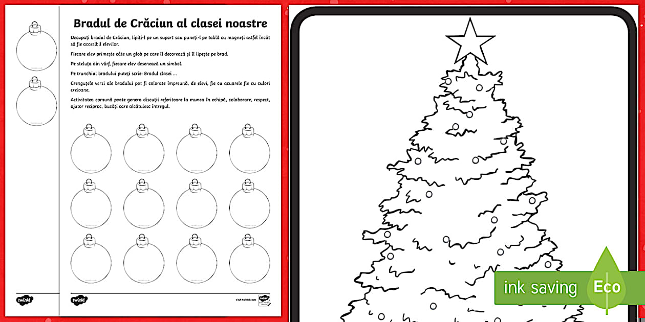 Bradul clasei noastre - Materiale pentru decupat - Twinkl