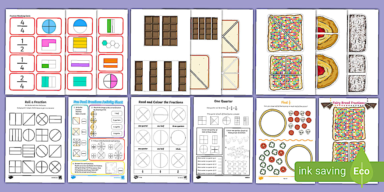 Teacher Aides Fractions Resource Pack F-2 (teacher made)