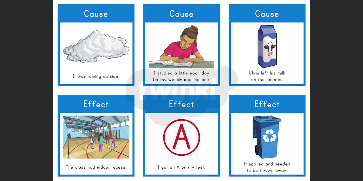 cause and effect matching activity
