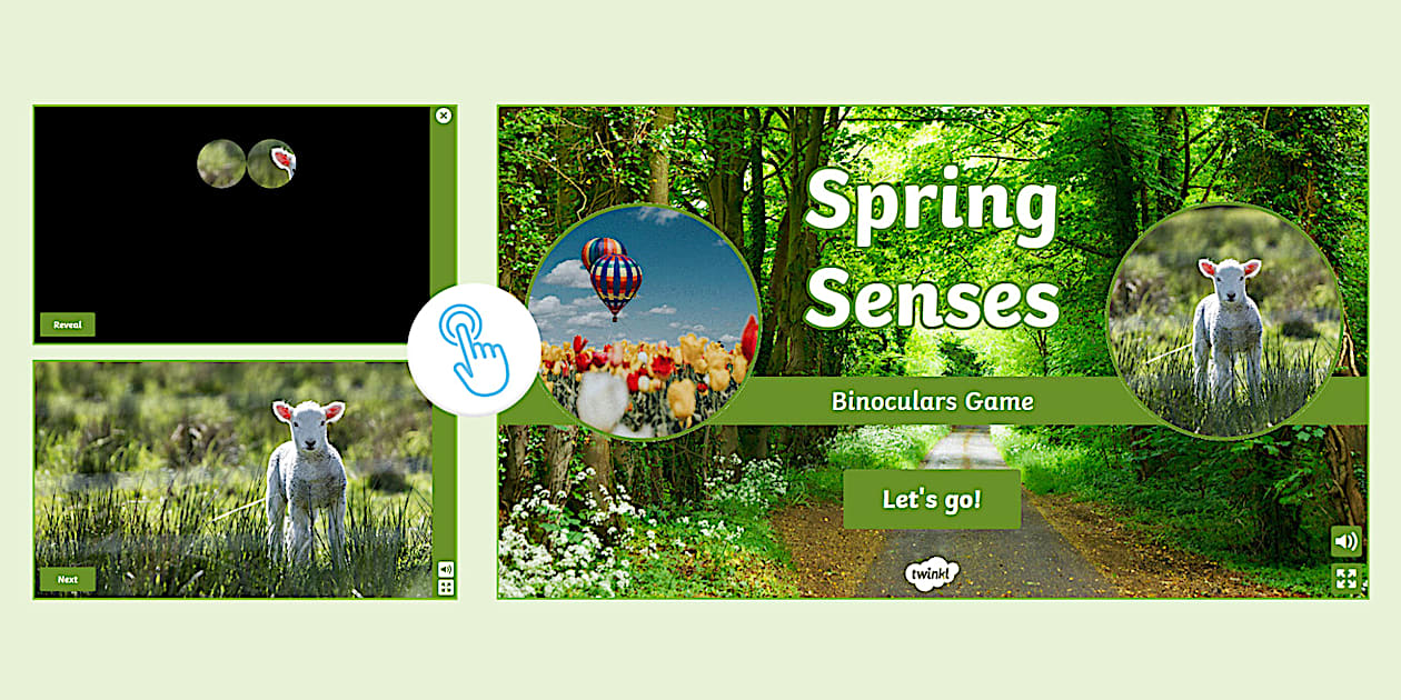 Spring Senses Interactive Binoculars Game (teacher made)