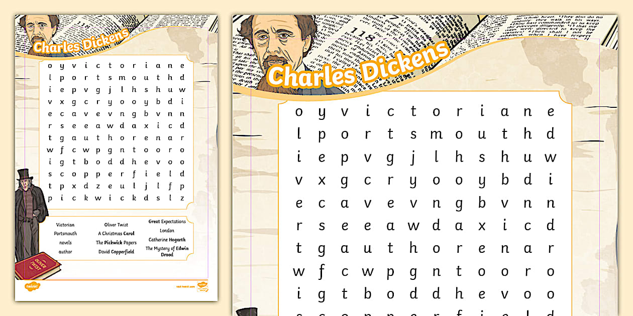Charles Dickens Word Search - Educational Resource - Twinkl