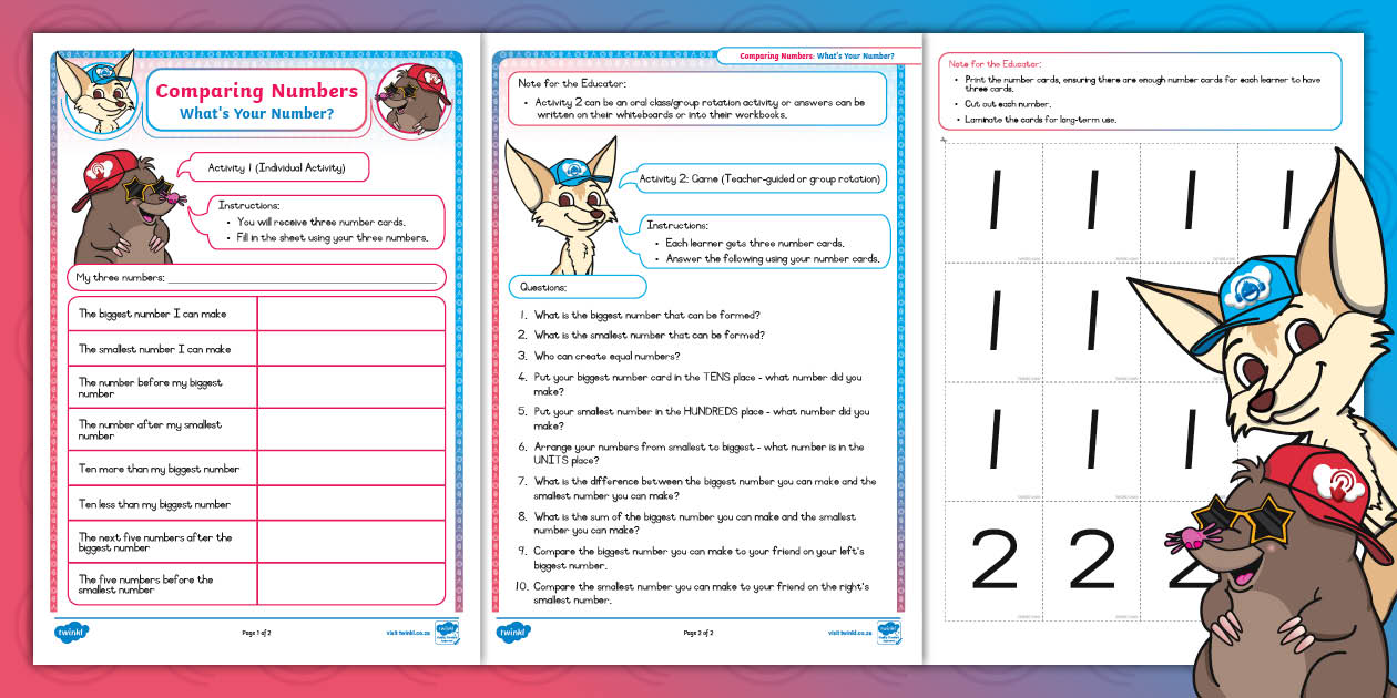 What's Your Number? Activity Sheet (teacher made) - Twinkl