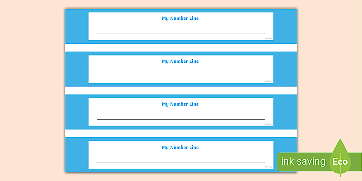 Blank Number Line (teacher made) - Twinkl