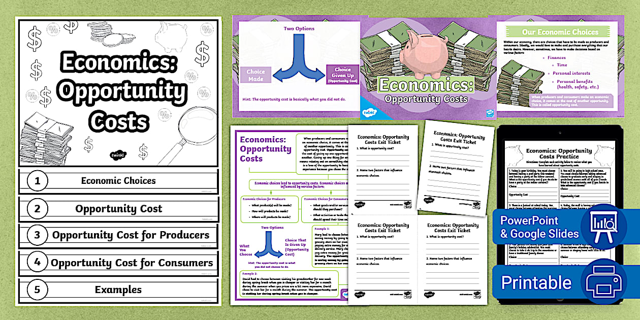 Opportunity Cost Worksheet | Economics | Twinkl USA