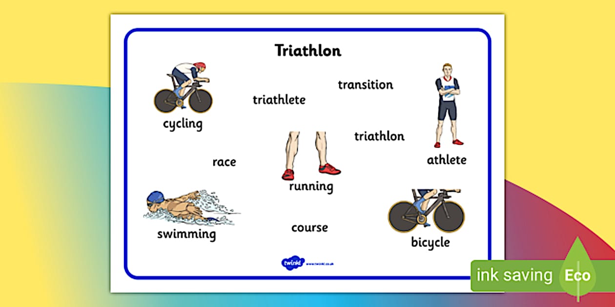 Triathlon Word Mat
