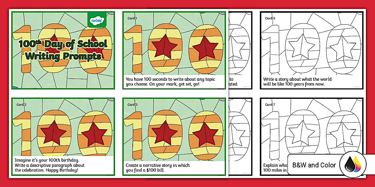 100th Day of School Writing Prompts | 6th Grade Resource