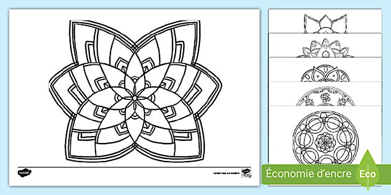 Mandalas à colorier pour enfants et adultes (teacher made)